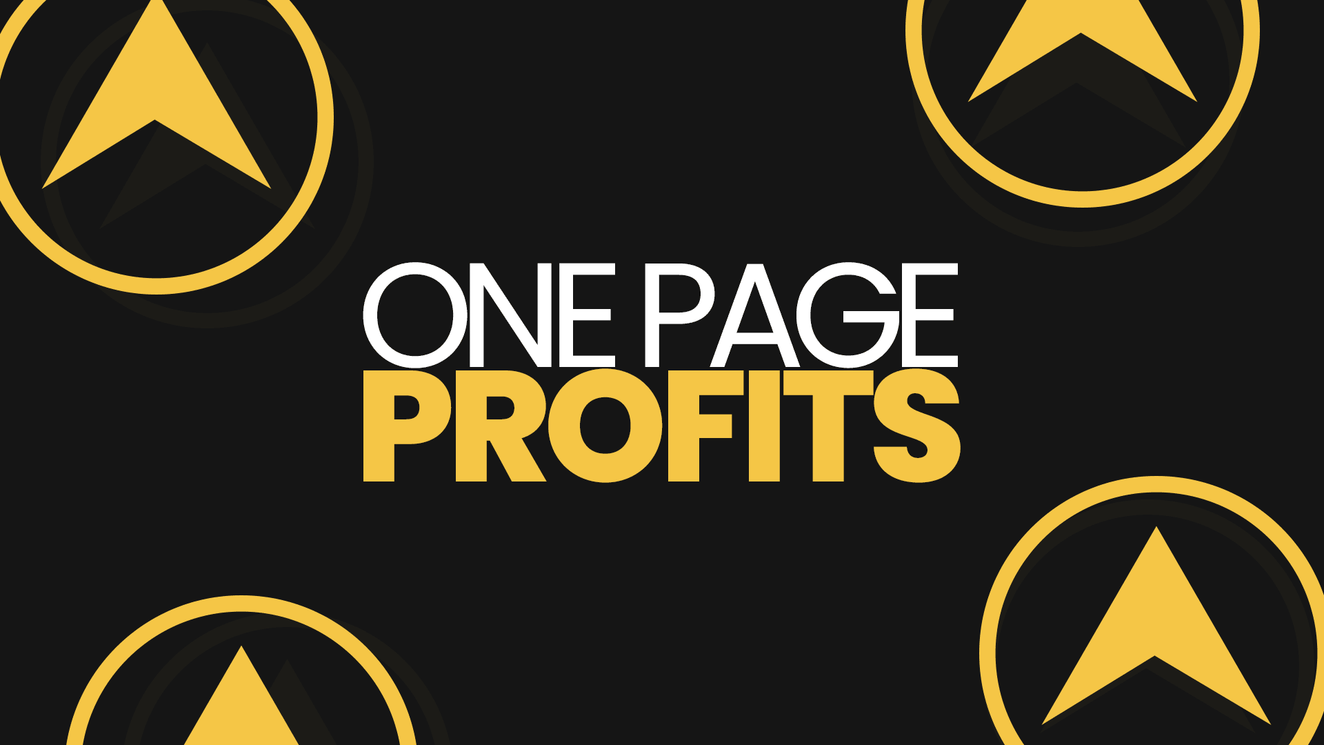 FREE ONE PAGE PROFIT EVENT